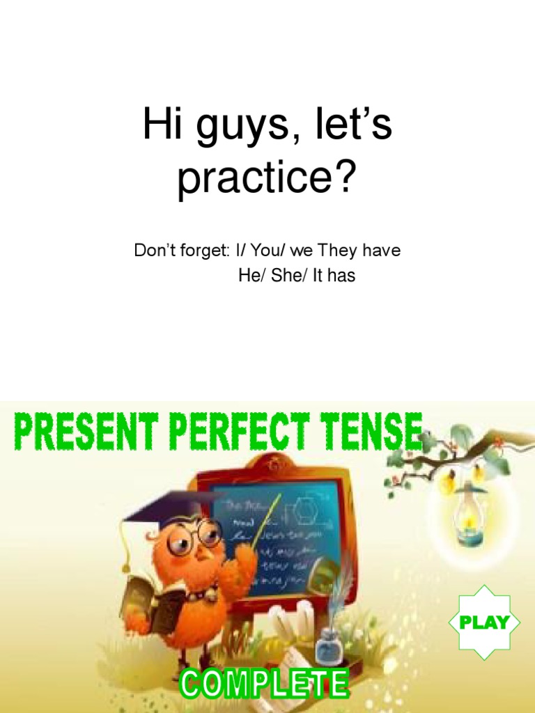 Quiz Present Perfect | PDF