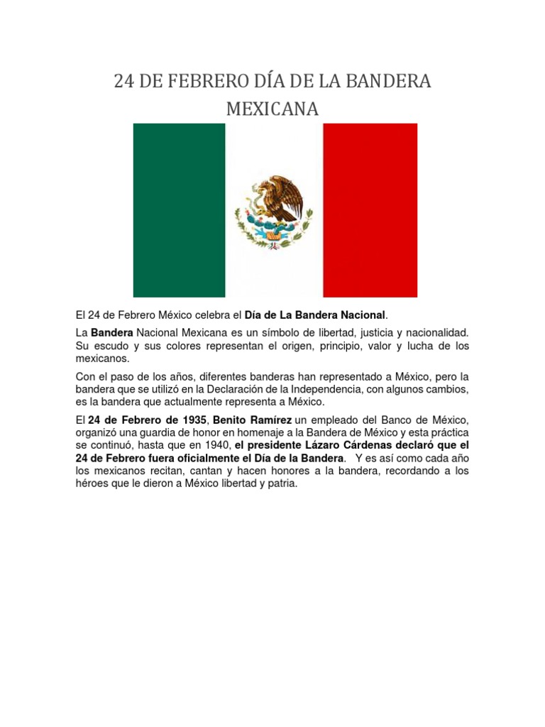 24 de Febrero Día de La Bandera Mexicana | PDF | Residuos | México