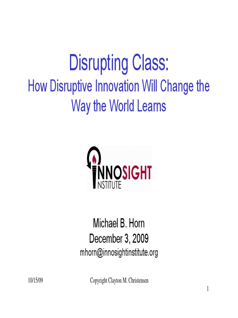Disrupting Class FBVGB PDF | PDF | Educational Assessment | Disruptive ...