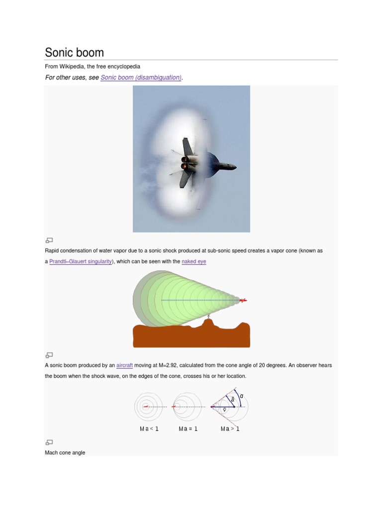 Sonic Boom | PDF | Physical Phenomena | Aviation