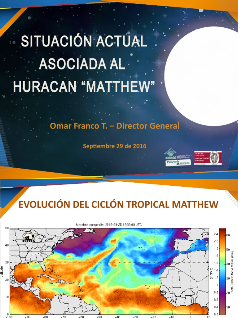 Evolución y trayectoria del huracán Matthew | PDF | Ciclones tropicales ...
