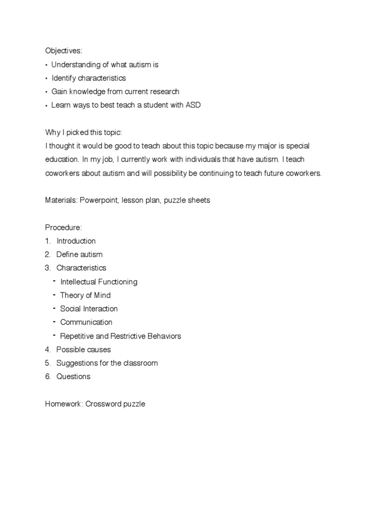 Teaching Strategies for Autism Spectrum | PDF | Autism | Autism Spectrum