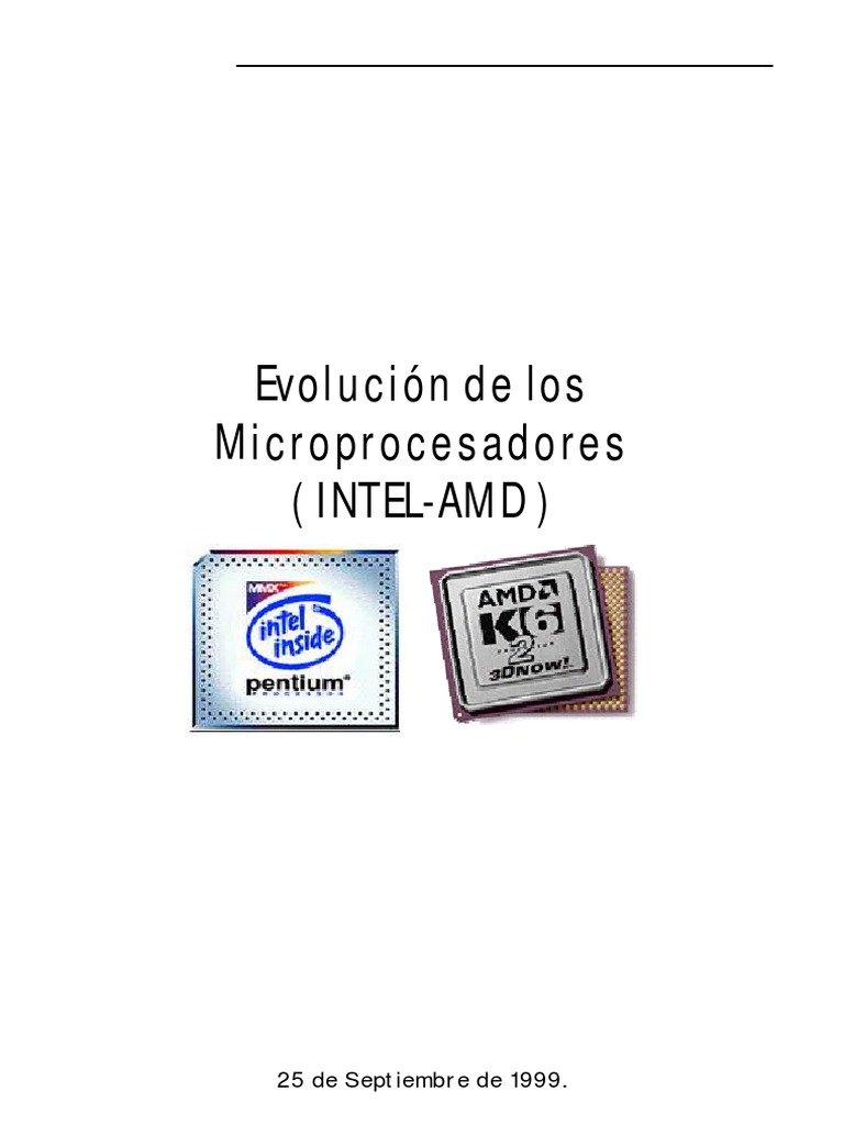 EVOLUCION DE LOS MICROPROCESADORES.pdf | Microprocesador | Unidad Central de procesamiento