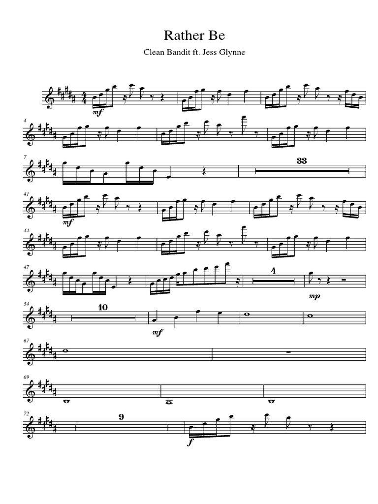 Rather Be Violin PDF | PDF | Grammy Awards | Pop (musique)