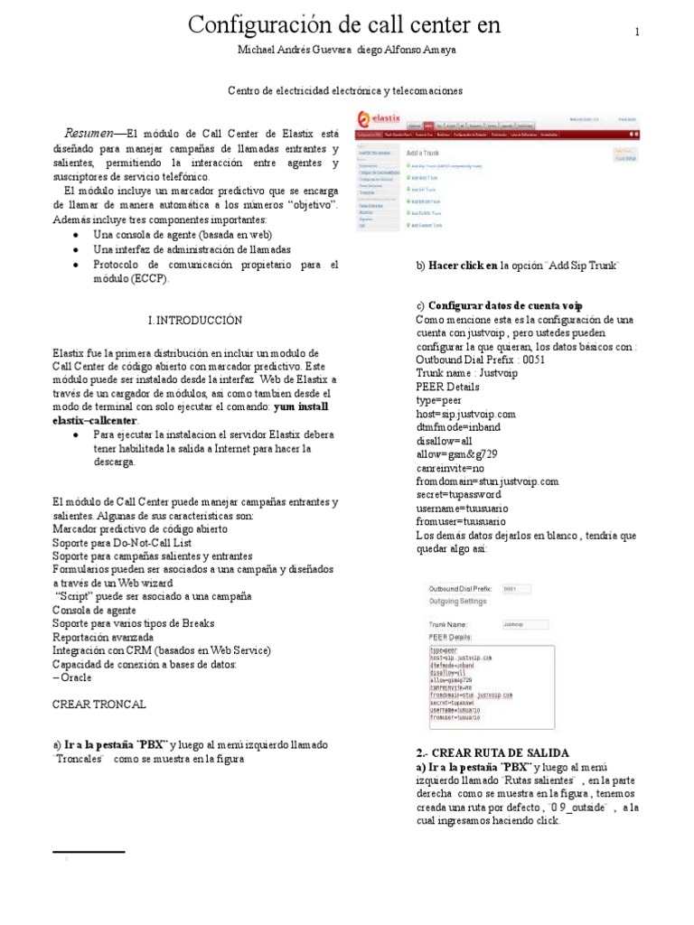 Call Center Elastix 1 | PDF | Centro de llamadas | Software