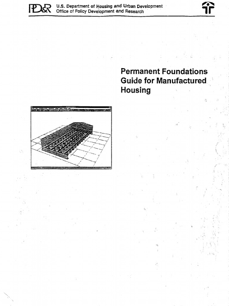 HUD 4930.3 Permanent Foundations Guide For Manufactured Housing PDF | PDF