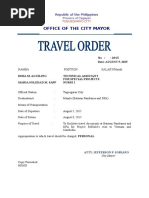 Travel Order Form | PDF | Philippines | Government