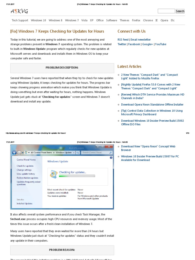 Fix Windows 7 Update Stuck Issue | PDF | Windows 7 | Microsoft Windows