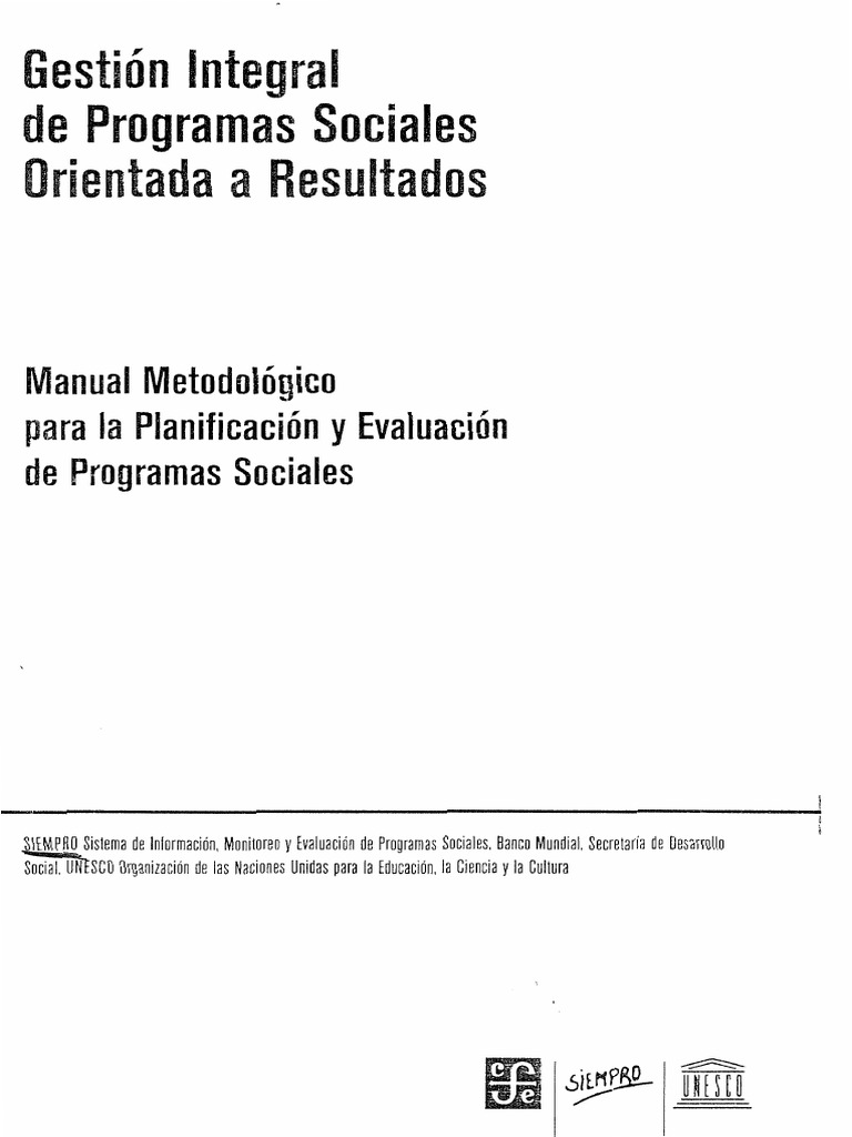 Planificación de Programas Sociales Efectiva | PDF | Planificación ...