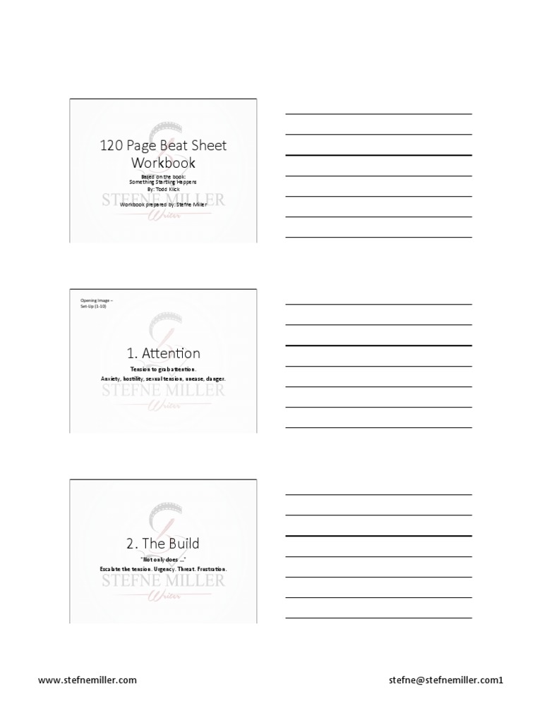 120 Page Beat Sheet Workbook | PDF