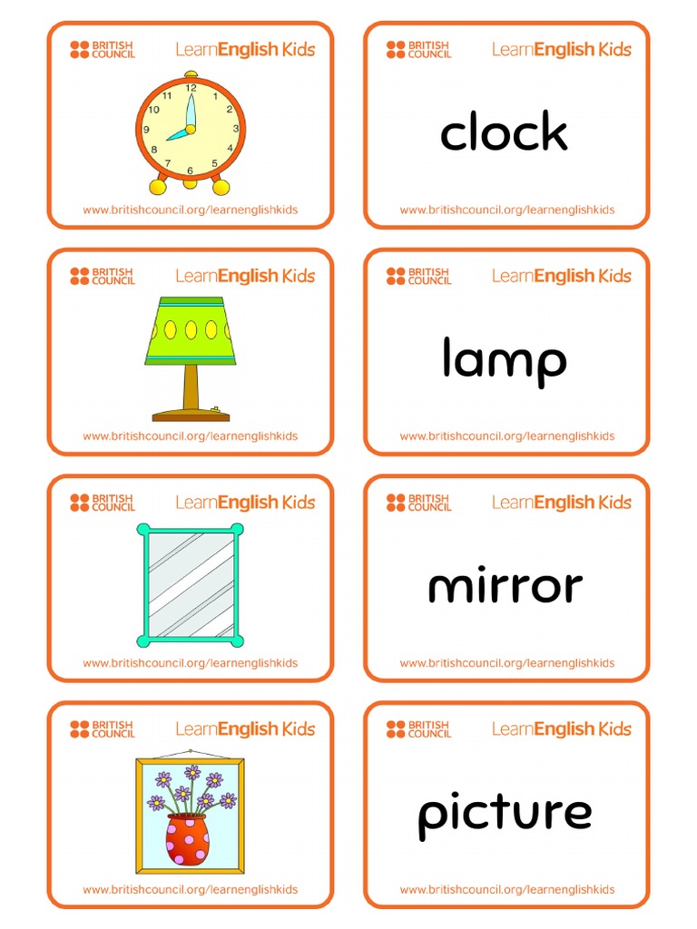 Flashcards Home Objects | PDF