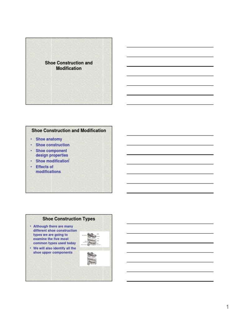 Shoe Construction and Modification | PDF | Shoe | Foot