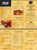 Road Kill Cafe Menu | PDF | Cooking | Food And Drink