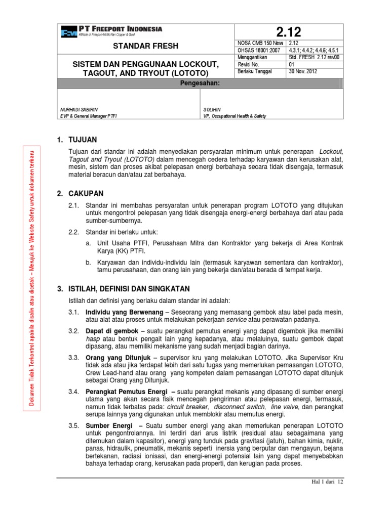 LOTOTO (Standar FRESH-2.12d) PDF | PDF