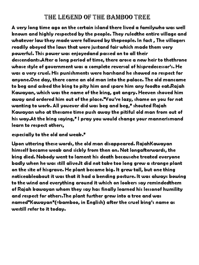 The Legend of The Bamboo Tree | PDF
