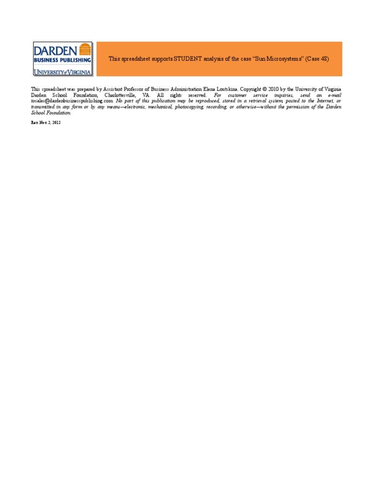 Case 48 Sun Microsystems | PDF | Equity (Finance) | Oracle Corporation