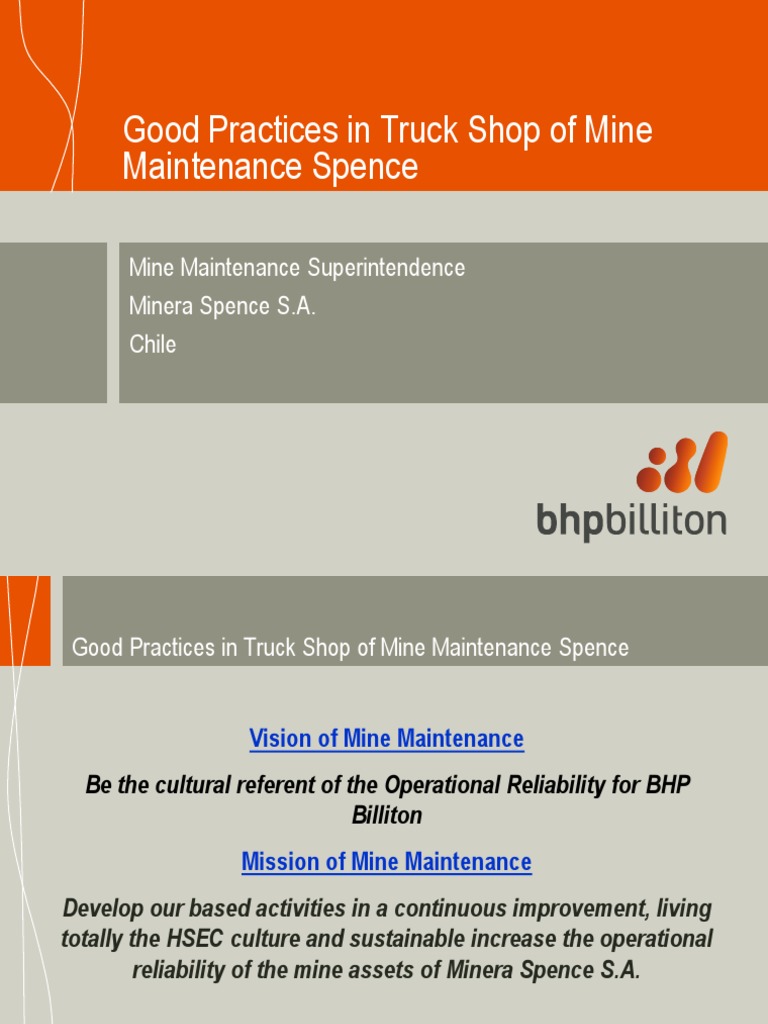 Good Practices and Recommendations for the Truck Shop Maintenance ...
