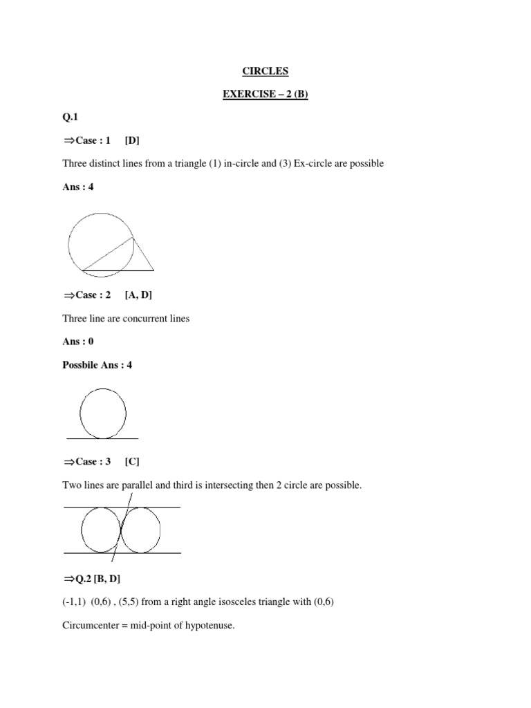 Analysis of Circle Properties and Theorems | PDF | Trigonometric ...