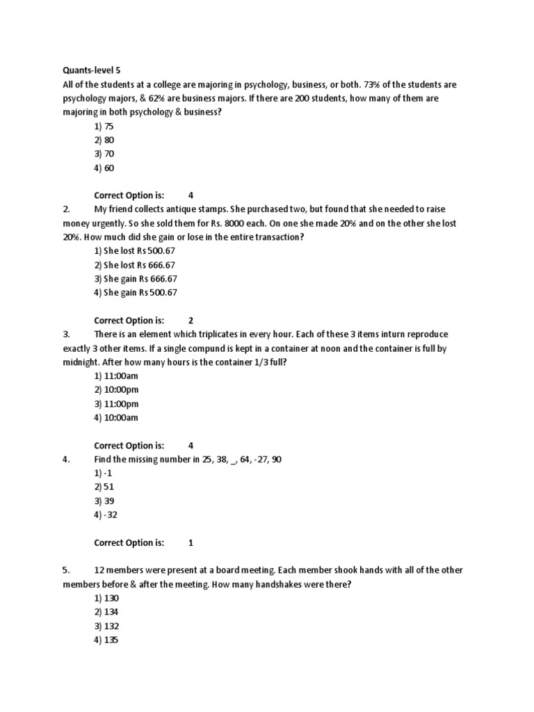 Accenture Questions LEVEL 5 | PDF | Social Exclusion | Unidentified ...