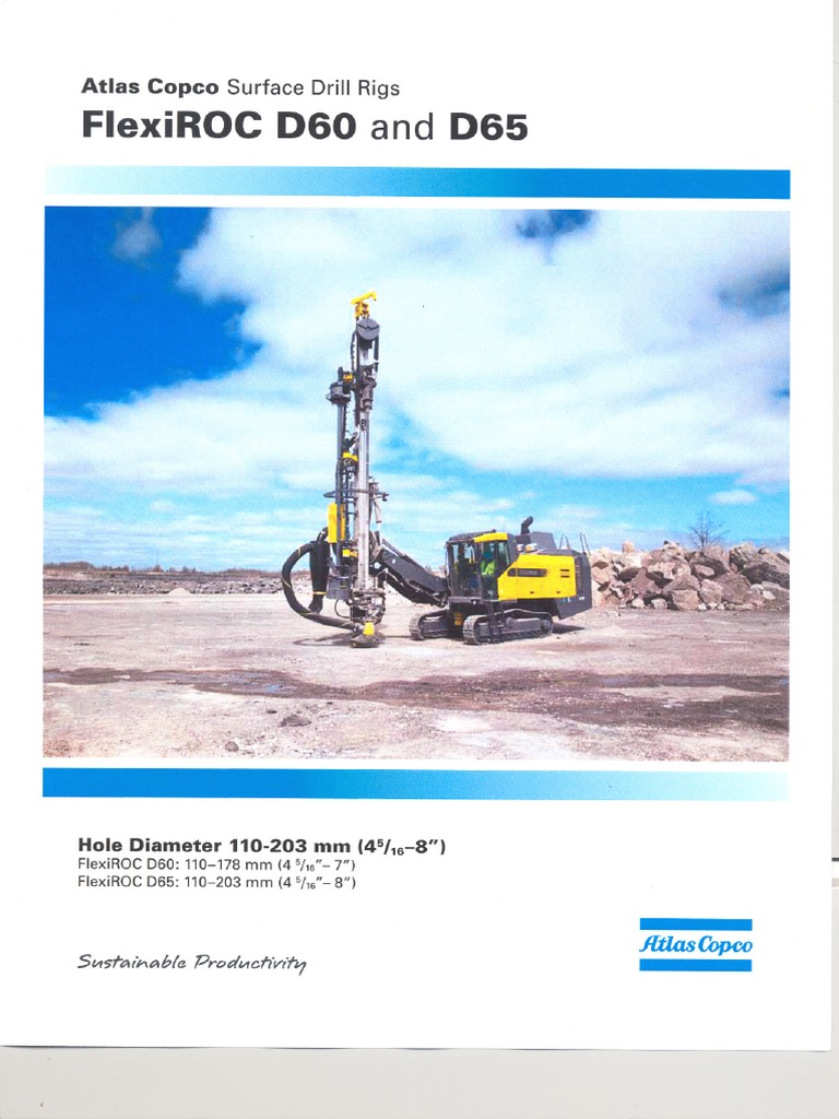 Atlas Copco Lit On FlexRoc D65 | PDF | Drilling Rig | Diesel Engine