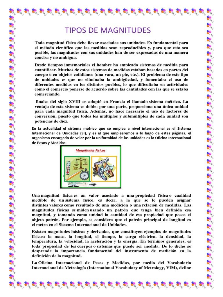 Clasificación de Magnitudes Físicas | PDF | Vector Euclidiano | Física