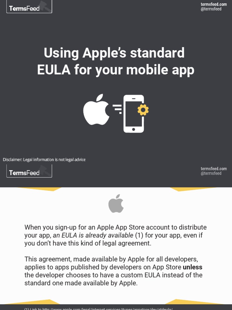 Using Apple's Standard EULA For Your Mobile App | PDF | App Store (I Os ...
