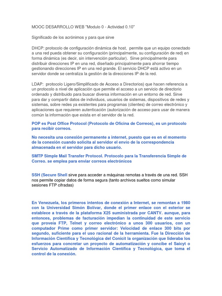 Siglas POP Es Post Office Protocol | PDF | Protocolo de transferencia ...