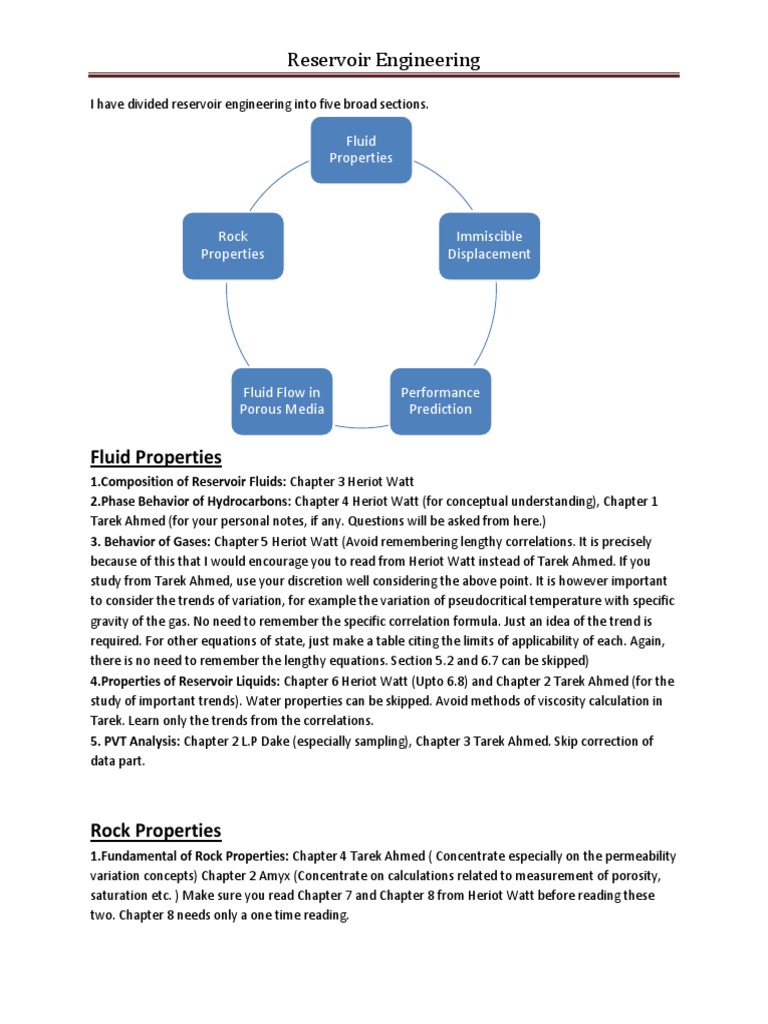 Reservoir Engineering Guide | PDF | Petroleum Reservoir | Permeability ...
