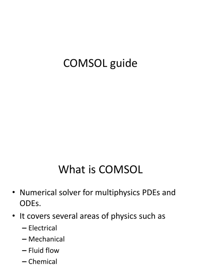 Comsol Guide | PDF | Partial Differential Equation | Finite Element Method
