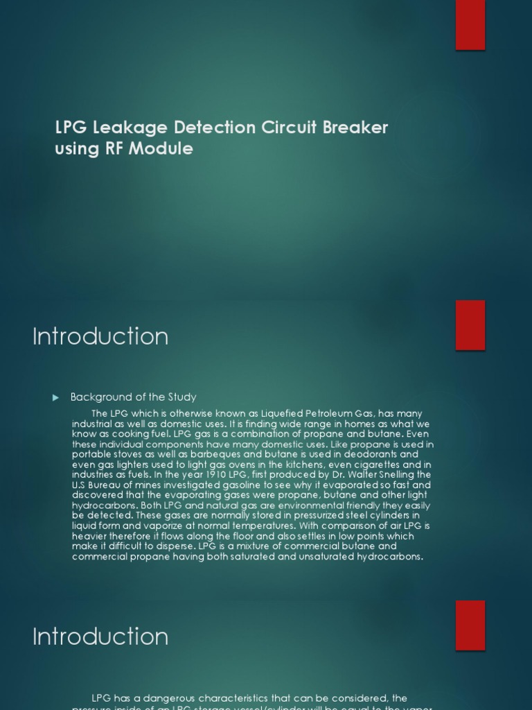 LPG Leakage Detection Circuit Breaker Using RF Module | PDF | Liquefied Petroleum Gas | Propane
