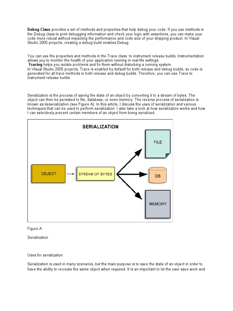 Debug Class Provides A Set of Methods and Properties That Help Debug ...