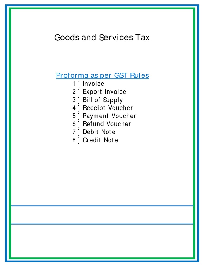 GST Invoice Proforma | PDF | Invoice | Value Added Tax