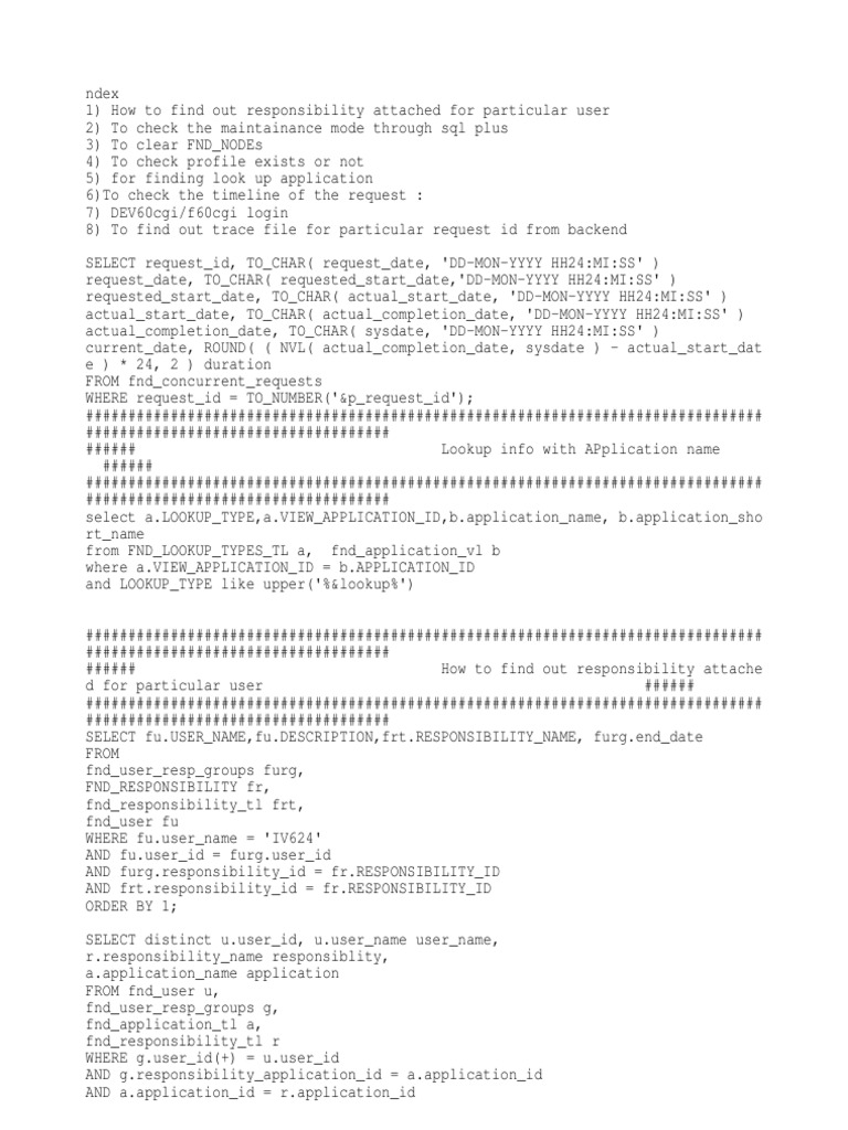 Oracle Apps Dba Scripts Pdf Information Technology Databases