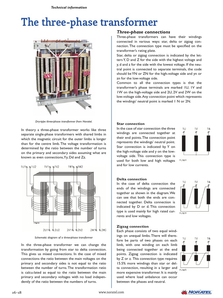 Three-Phase Transformer Connections | PDF | Transformer | Power Engineering