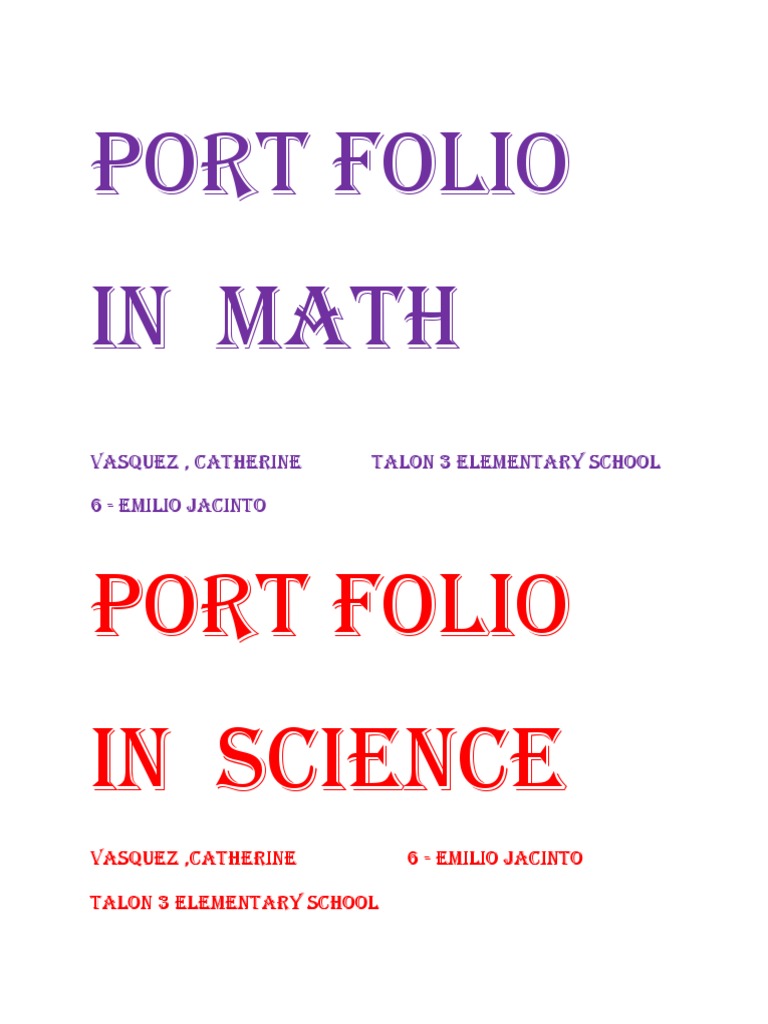 Port Folio in Science | PDF