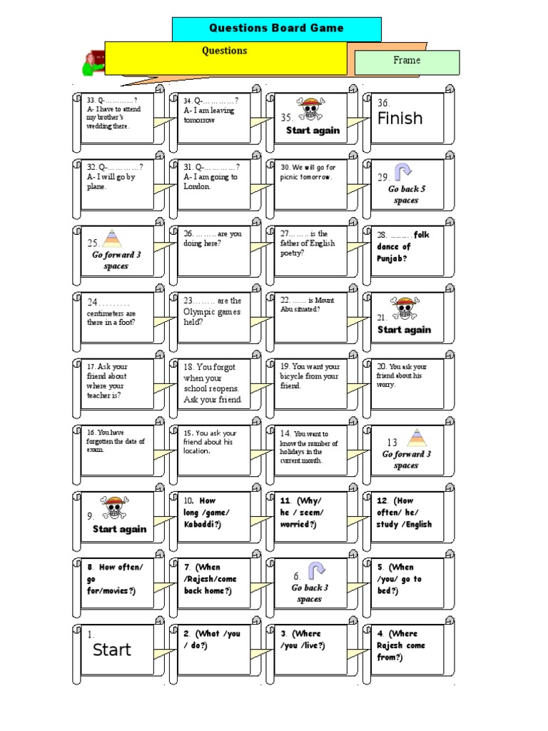 Finish: Questions Board Game | PDF | Leisure