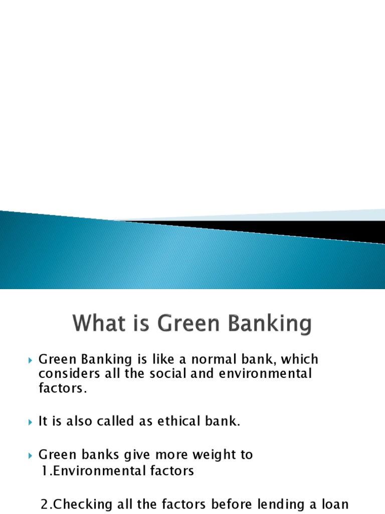 Green Banking | PDF
