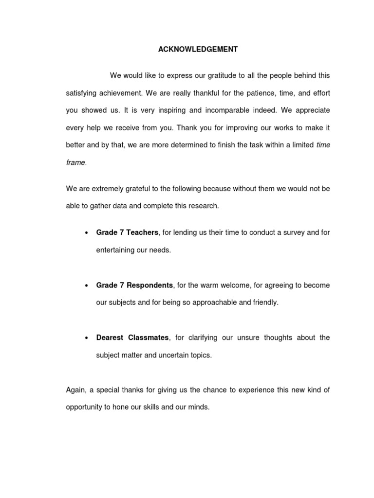 Acknowledgement | Survey Methodology | Behavioural Sciences