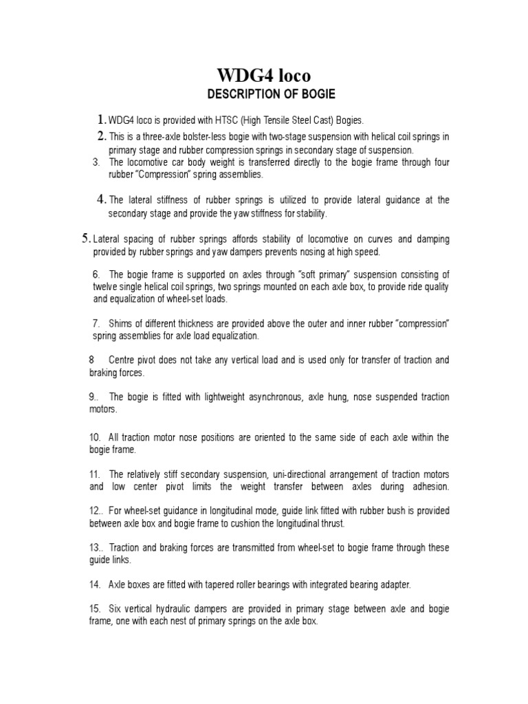 GM Bogie | PDF | Suspension (Vehicle) | Flight Dynamics (Fixed Wing ...