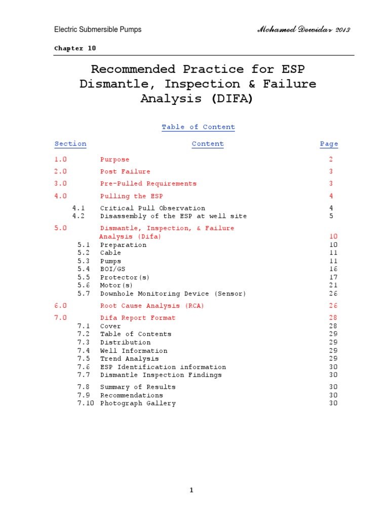 Chapter 10 Recommended Practice For ESP Failure Analysis PDF | PDF ...