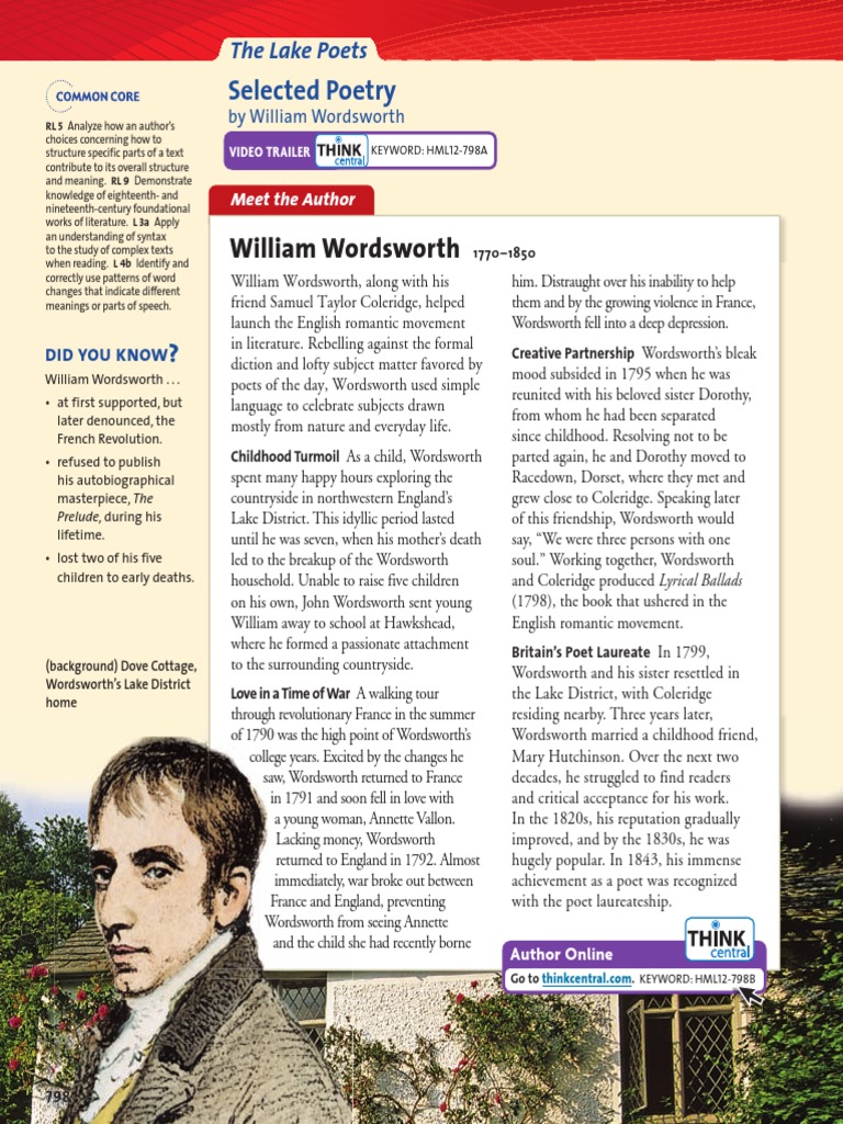 William Wordsworth Life and Poems | PDF | William Wordsworth | Poetry
