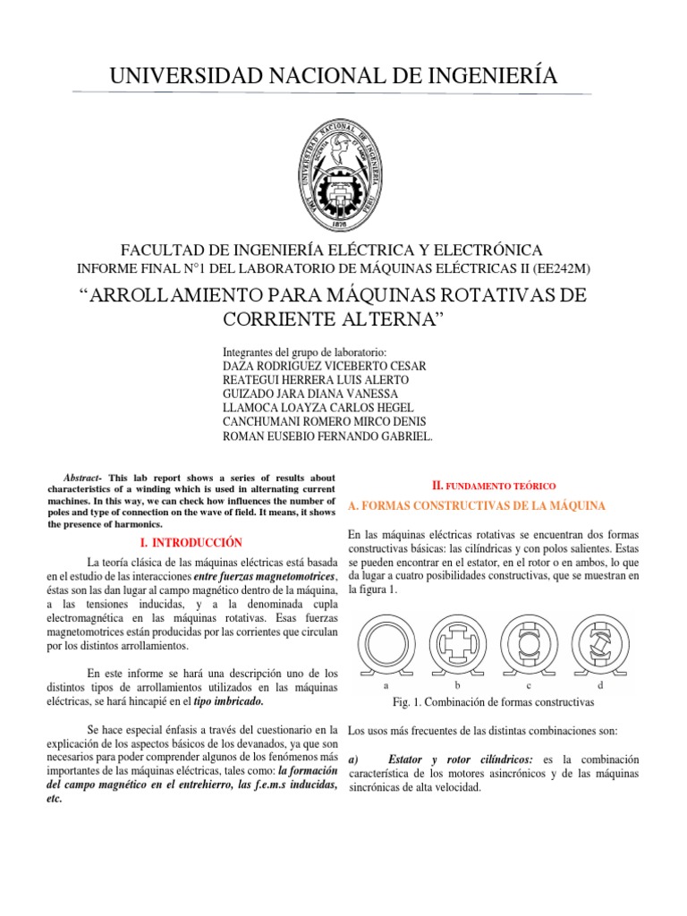 Arrollamiento para Máquinas Rotativas de Corriente Alterna | PDF | Inductor | Electrodinámica