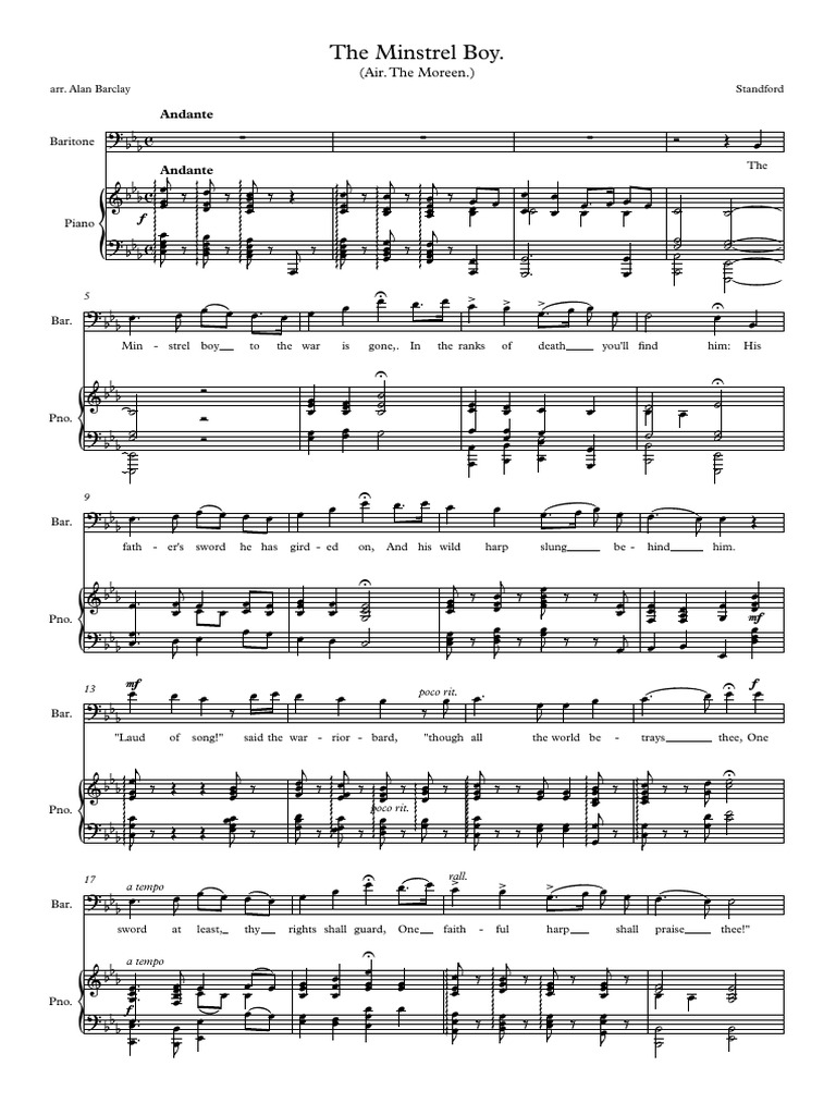 The Minstrel Boy in Eb | PDF