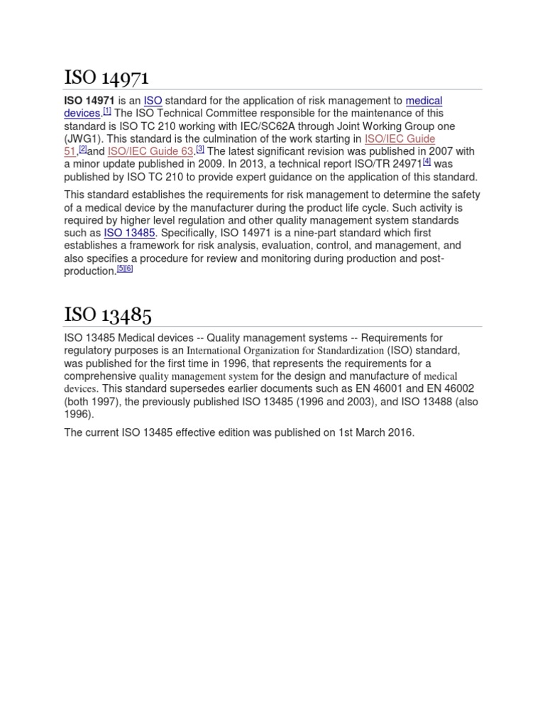 Iso 14971 | PDF