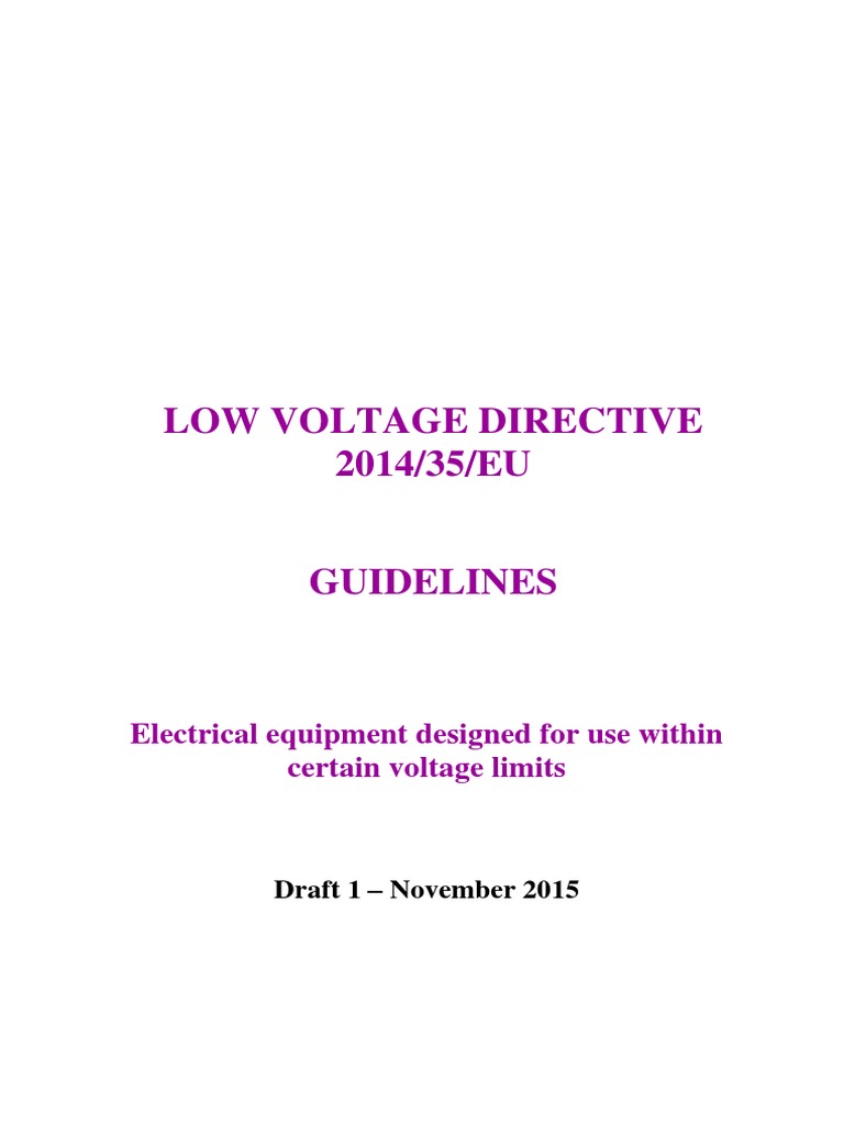 LVD Guidelines | PDF | European Union | European Commission