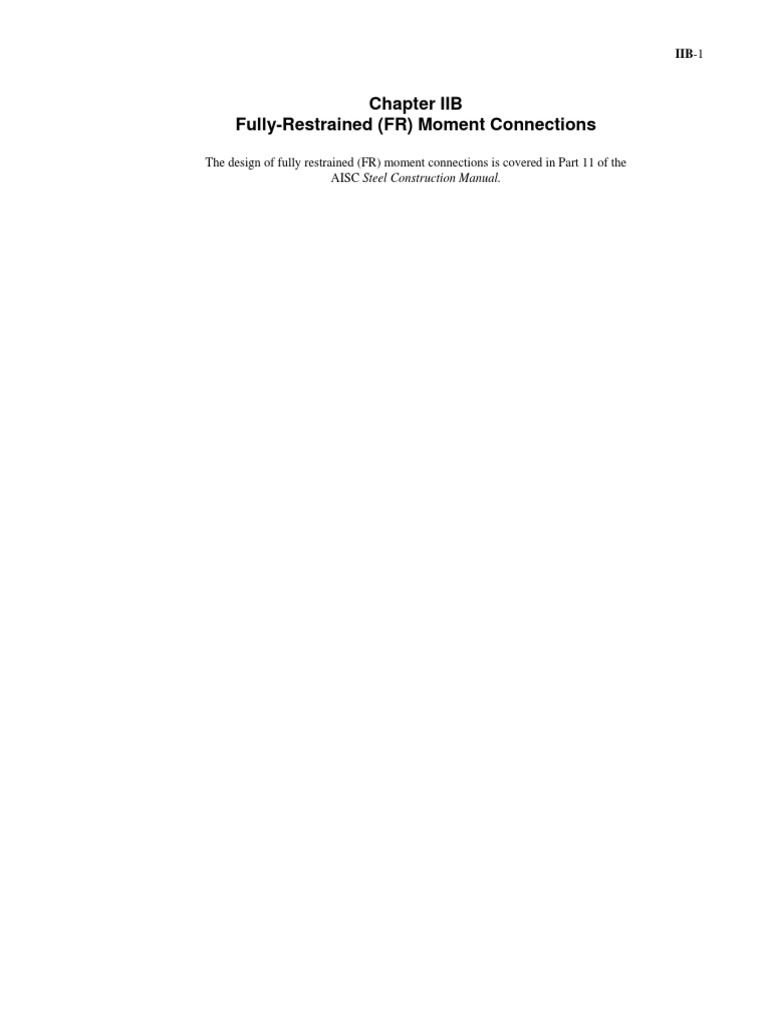 Fully Restrained - Moment Connection PDF | PDF | Screw | Beam (Structure)