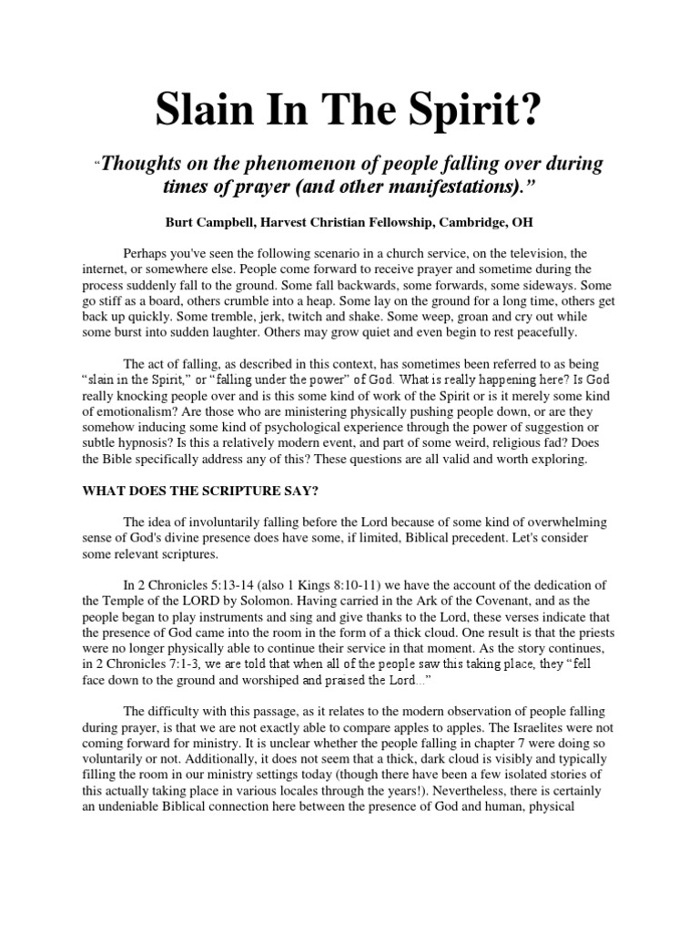 Slain in the Spirit? | Charismatic Movement | Christian Revival