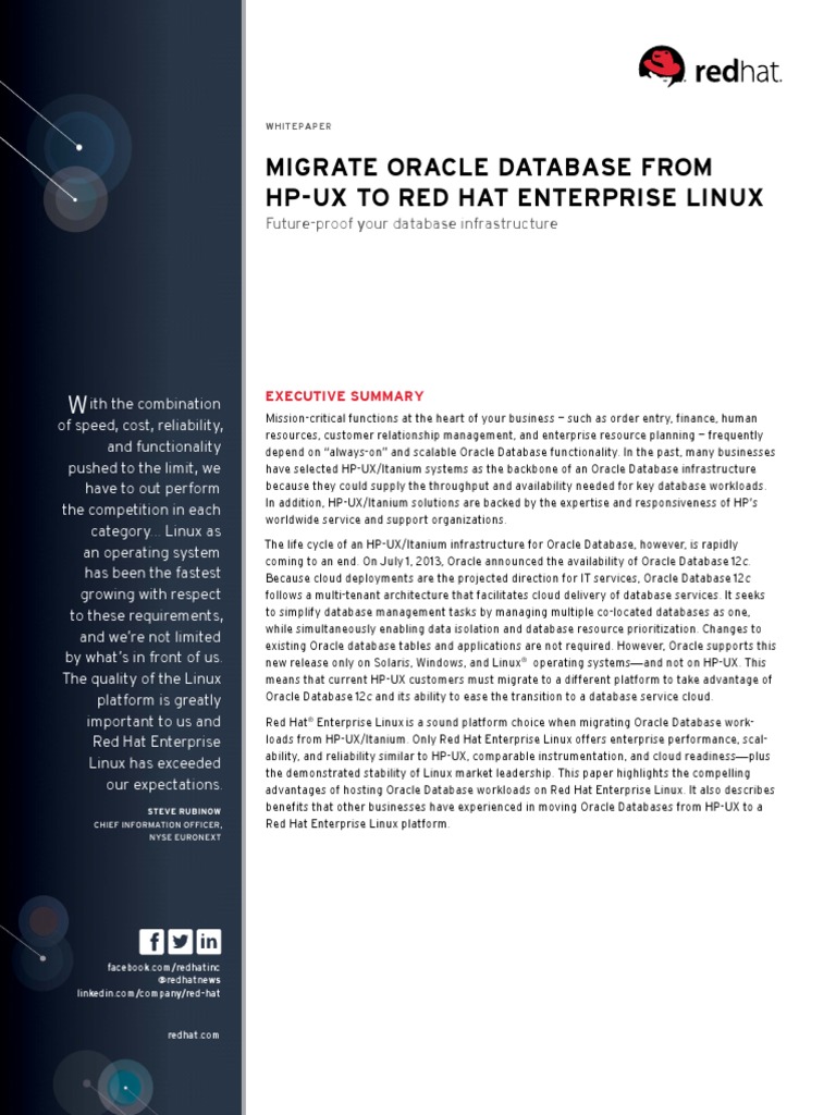 En Rhel Migrate Oracle Database HP Ux Red Hat Enterprise Linux 11445687 ...