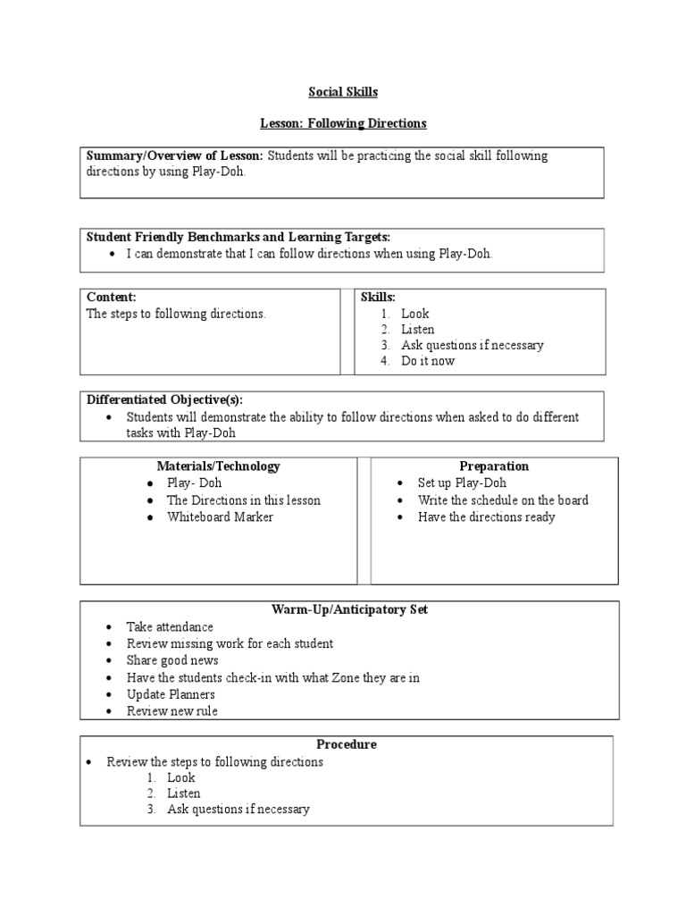 Social Skills Lesson | PDF | Quality Of Life | Psychological Concepts