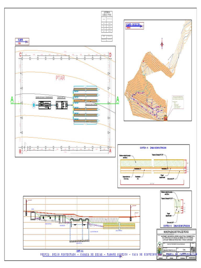 1.-Plano de Planta de Tratamiento de Aguas Residuales (Ptar) - Alc - Ptar | PDF | Agua y el ...